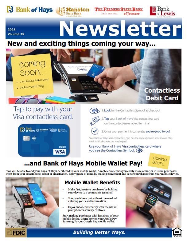 Bank of Hays - About Us - Newsletters